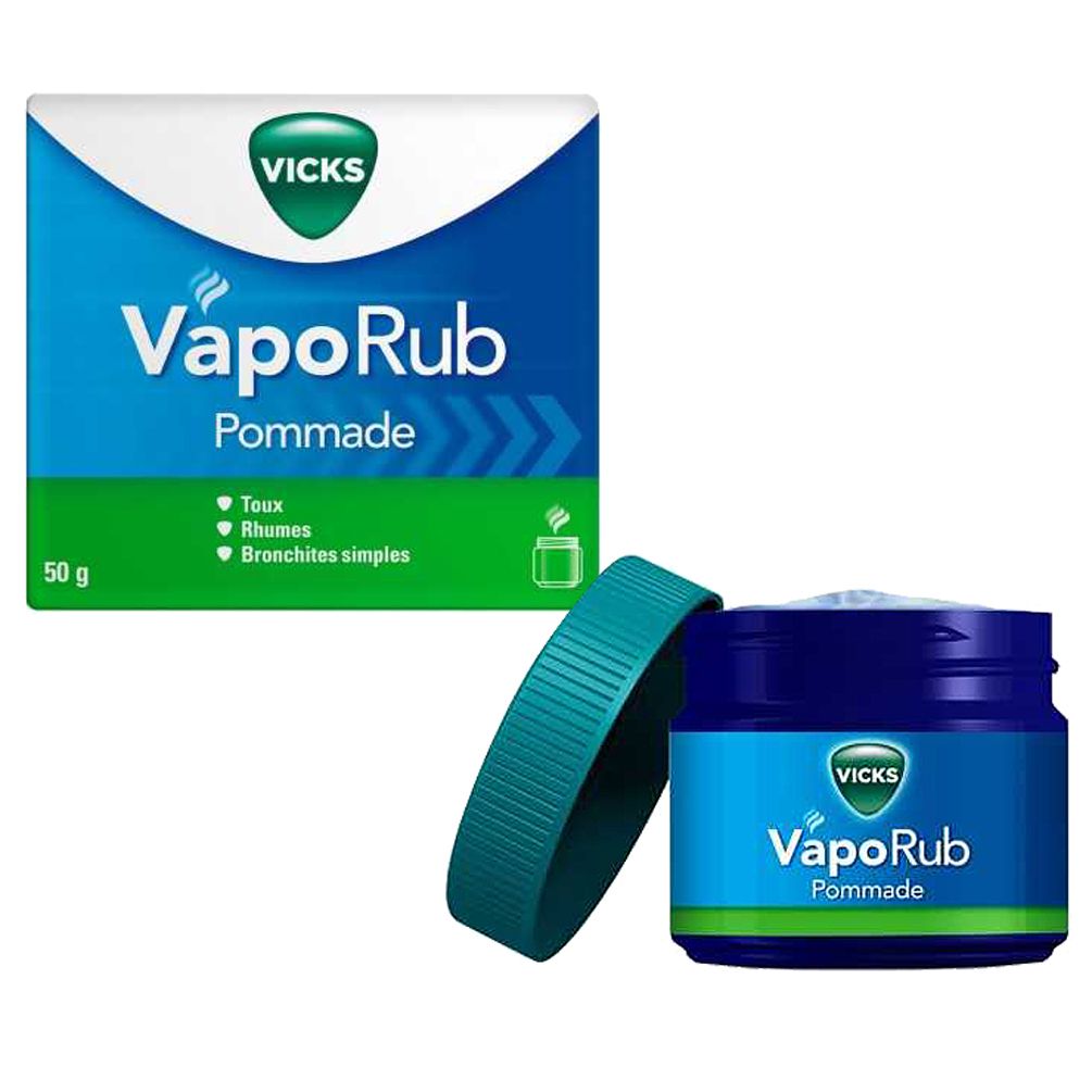Vicks VapoRub Pommade - Toux Rhumes Bronchites simples - Pot 50g