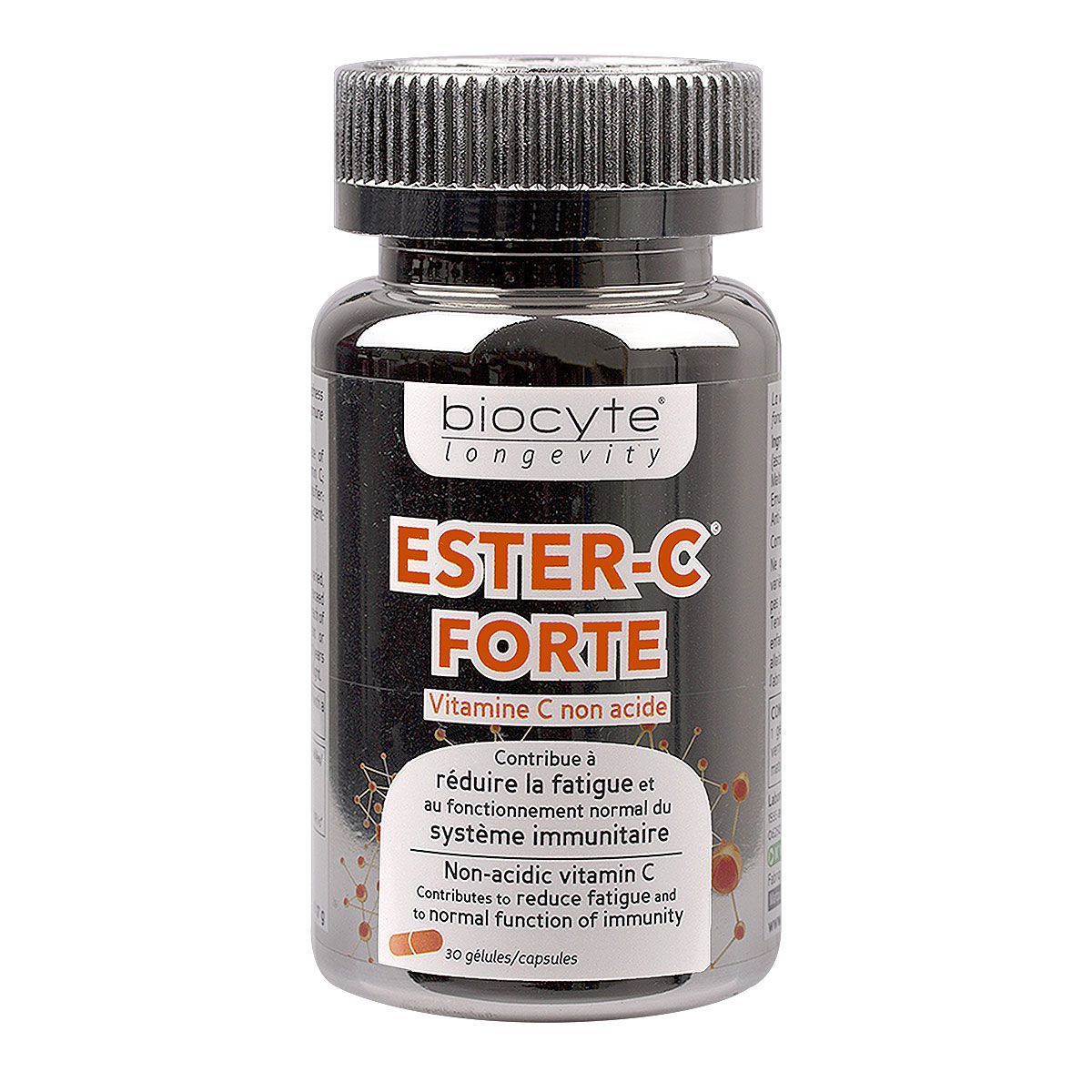 BIOCYTE - Ester-C Forte - Fatigue - Système immunitaire - 30 gélules