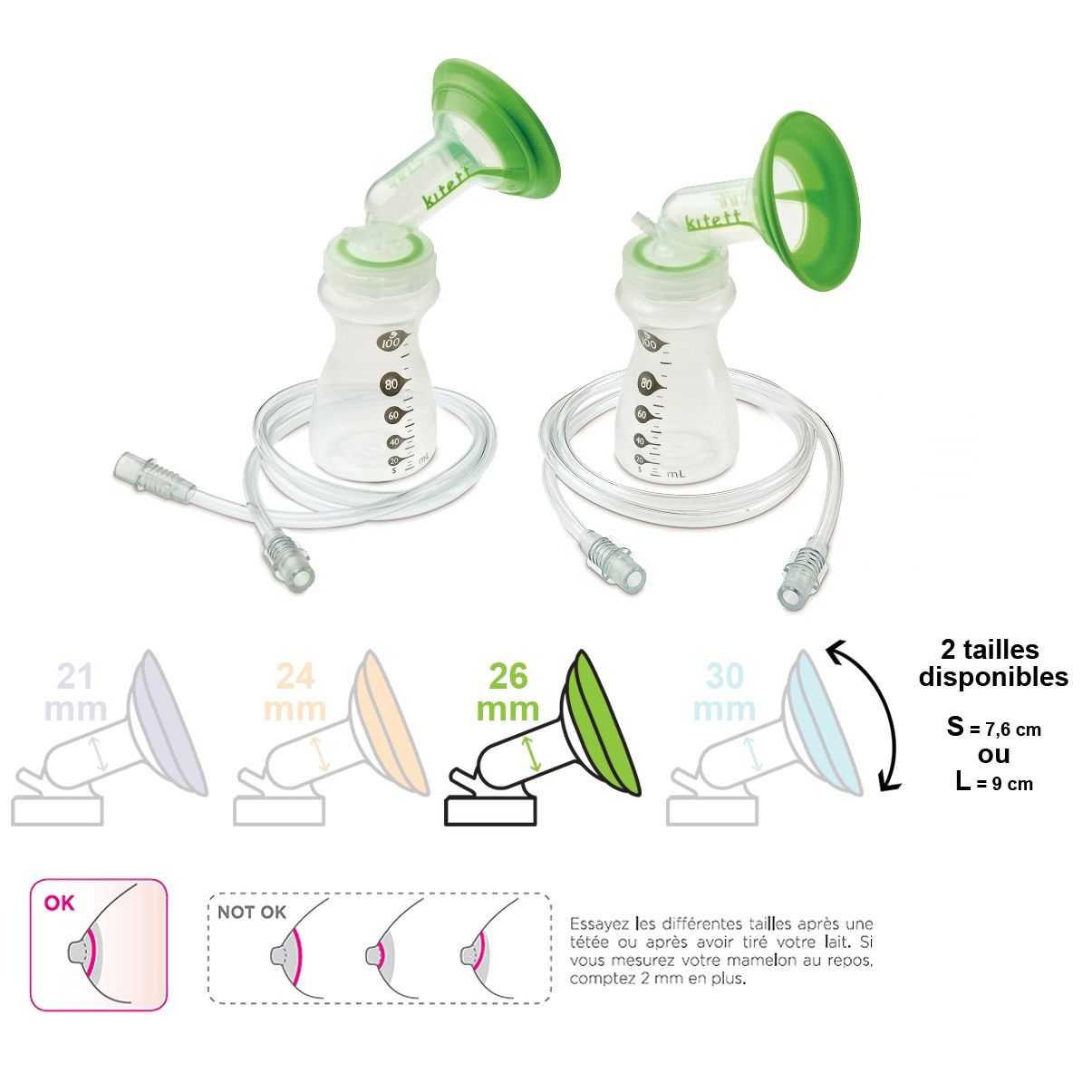 Kit expression Double KOLOR 26mm Tire-lait Kitett et Fisio
