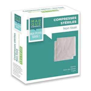Compresses de gaze stérile - Non Tissées - 10 x 10 cm - Bte 10