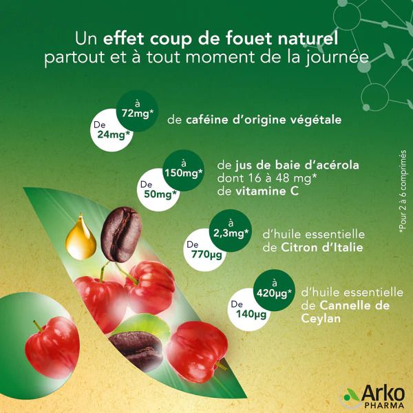 Azinc Energy Pocket Effet coup de fouet naturel 60 comprimés ARKOPHARMA