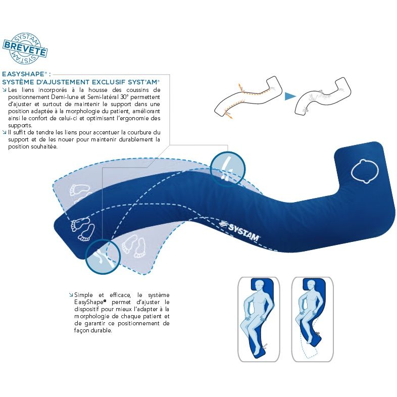 Coussin decubitus latéral Microfibres SYSTAM