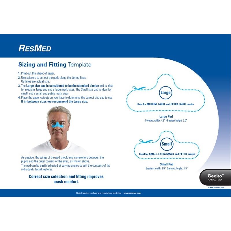 RESMED - Patch nasal Gecko pour atténuer la gêne du masque PPC ou à oxygène